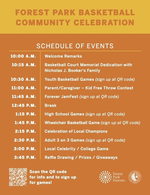 Forest Park Basketball Courts Community Celebration & Dedication ...