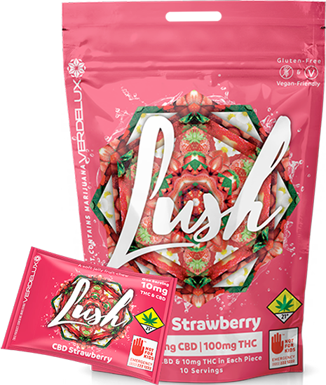 Lush Strawberry Vegan Gummies Edible Made In Washington State