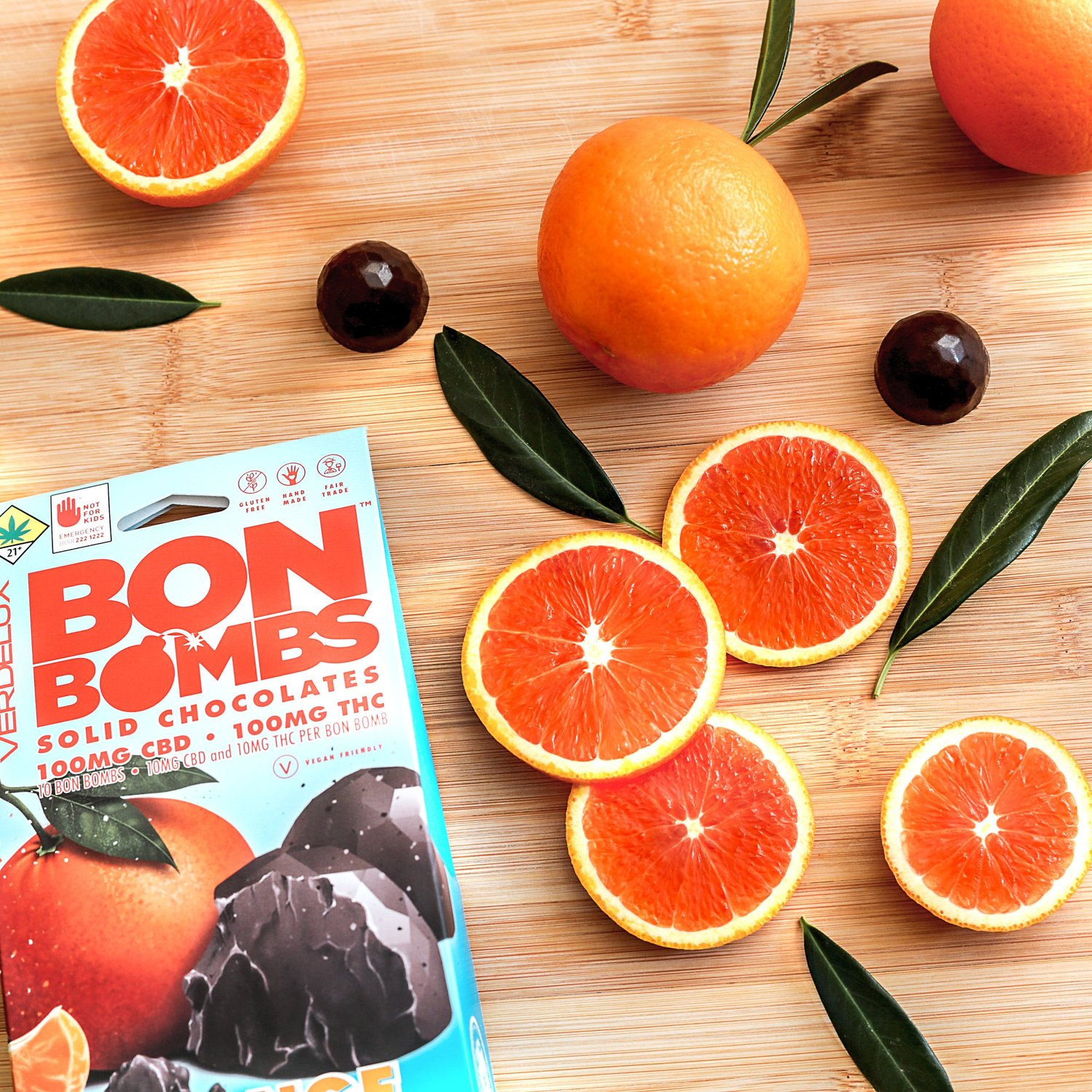 BON BOMBS Dark Orange Chocolate Edibles