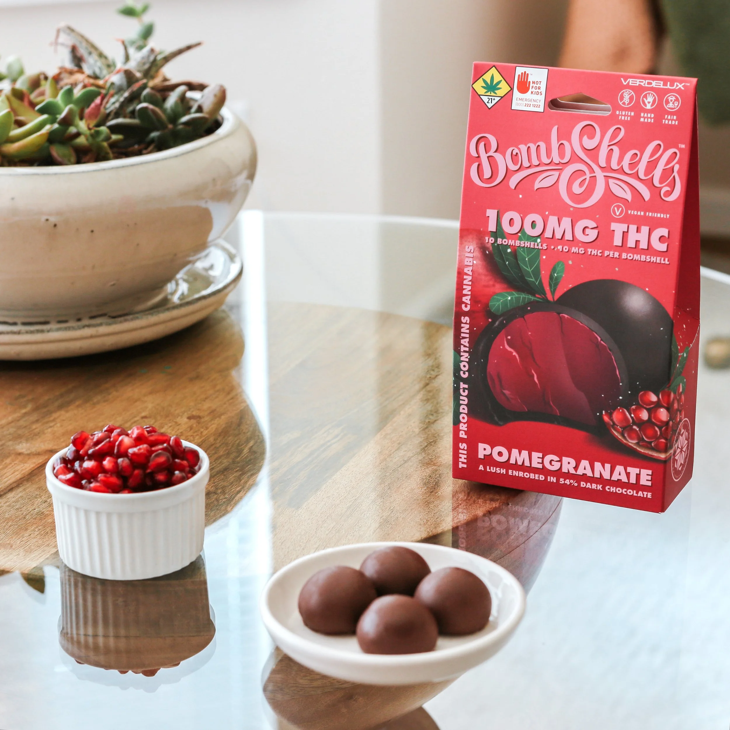 Bombshells Chocolate Covered Pomegranate Gummy Edible