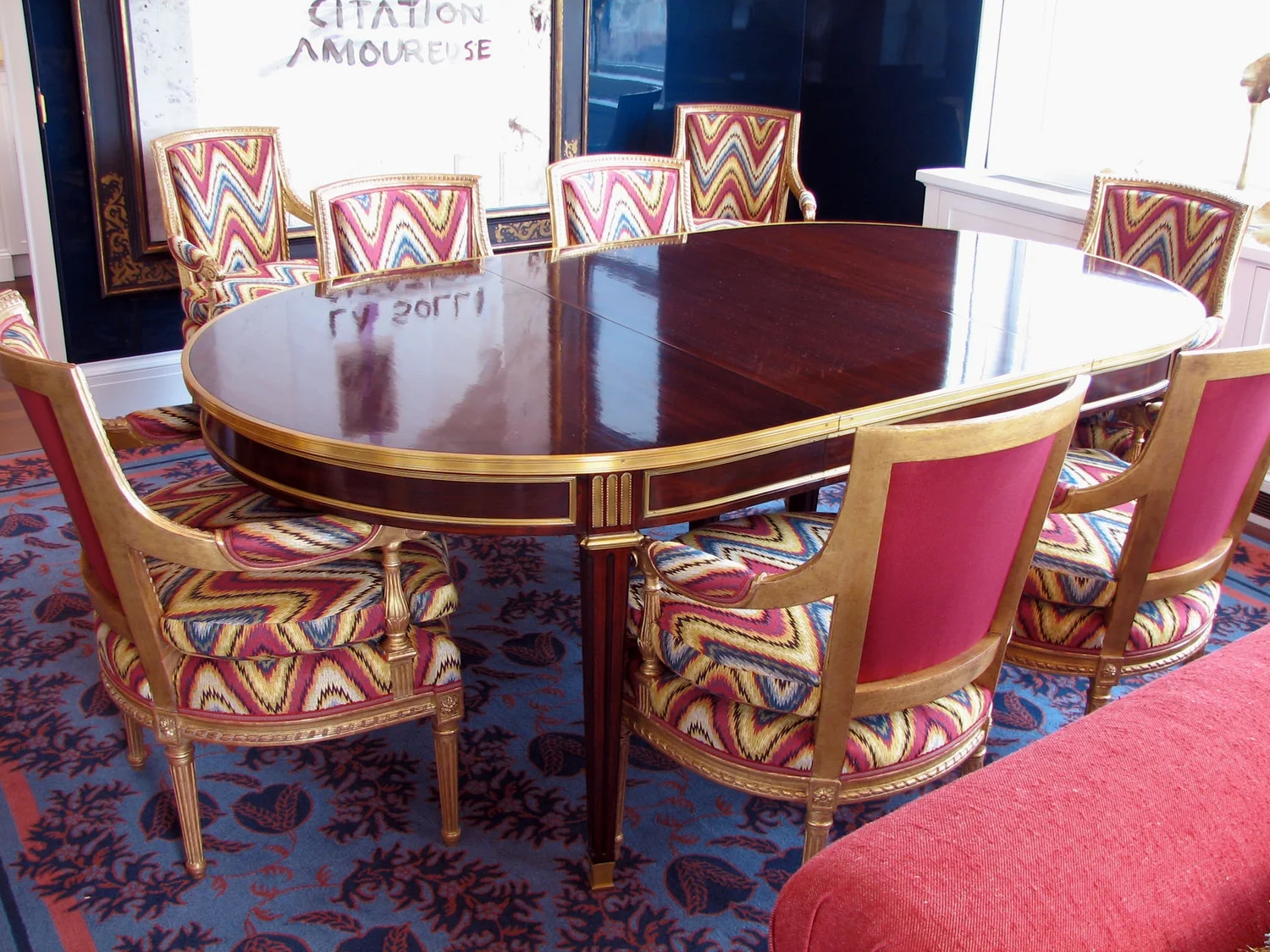 Louis XVI Style Dining Table — FREDERICK P. VICTORIA & SON, Inc.