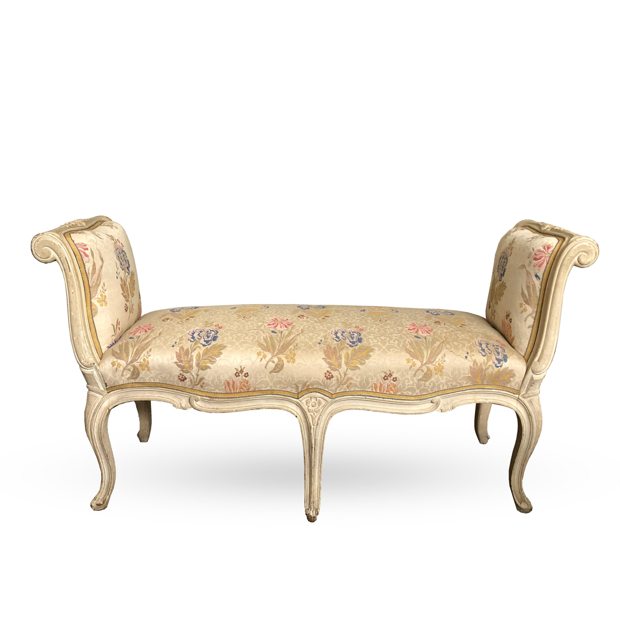 Louis XVI style Lyre End Bench — FREDERICK P. VICTORIA & SON, Inc.