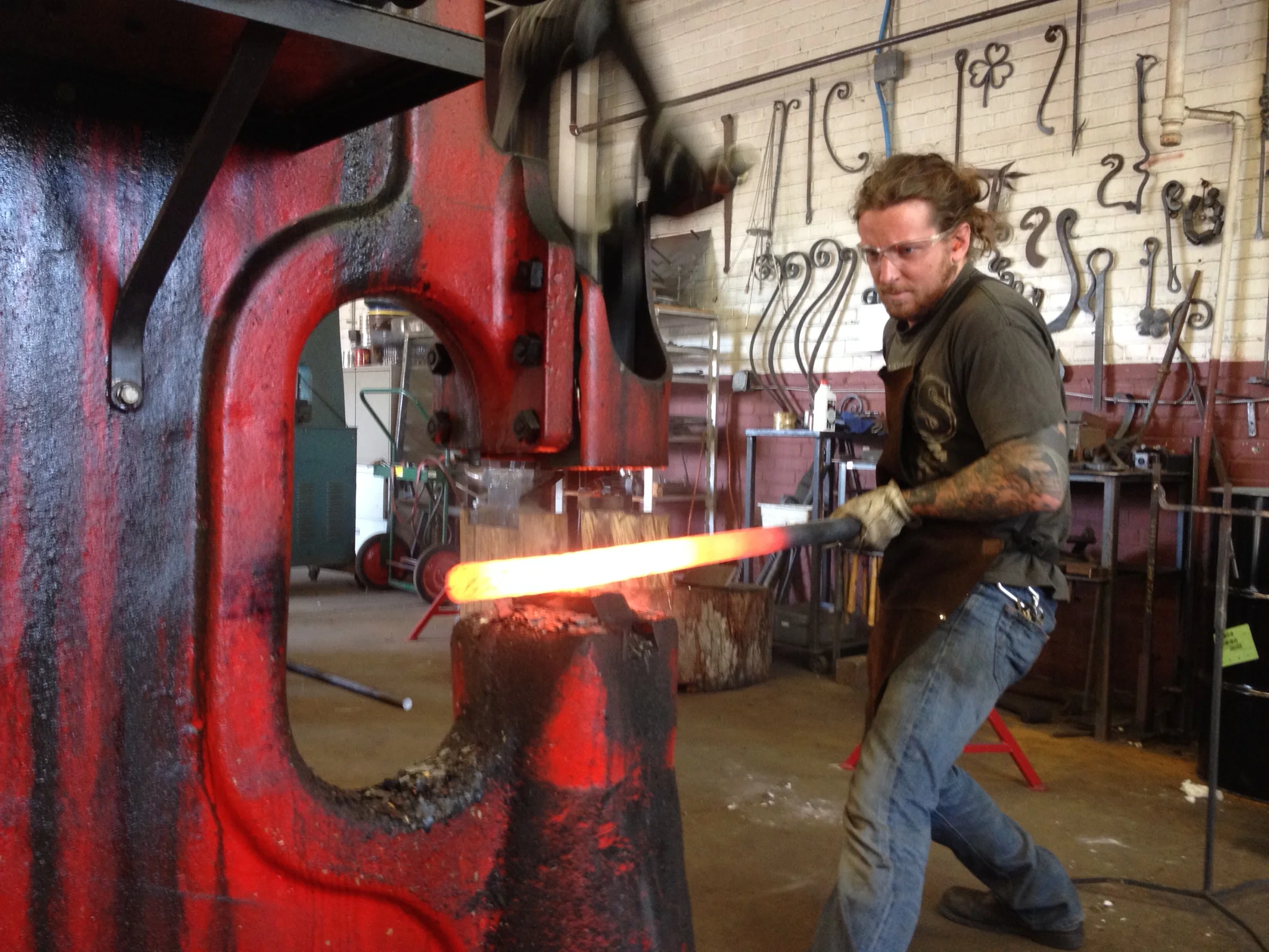 Shagbark Restaurant Custom Bar Foot Rail — Phoenix Handcraft