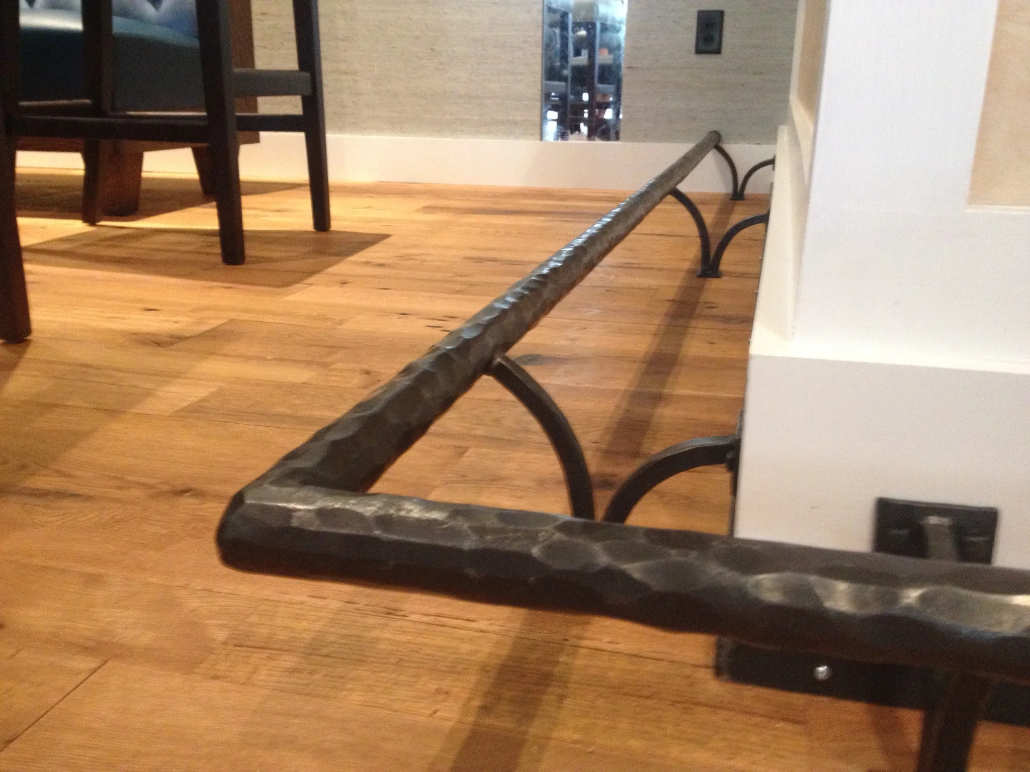 Shagbark Restaurant Custom Bar Foot Rail — Phoenix Handcraft