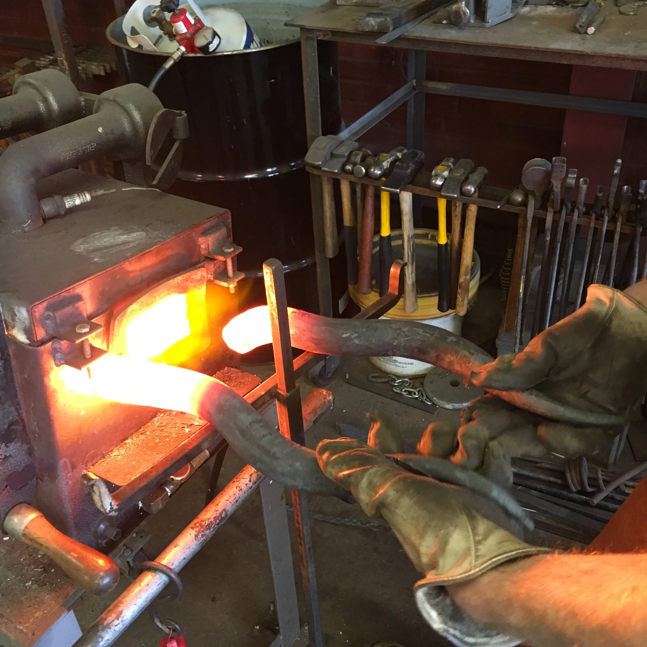 Custom forged steel and mosaic art — Phoenix Handcraft