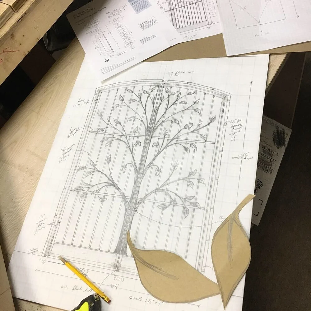 Custom Iron Tree Gate — Phoenix Handcraft