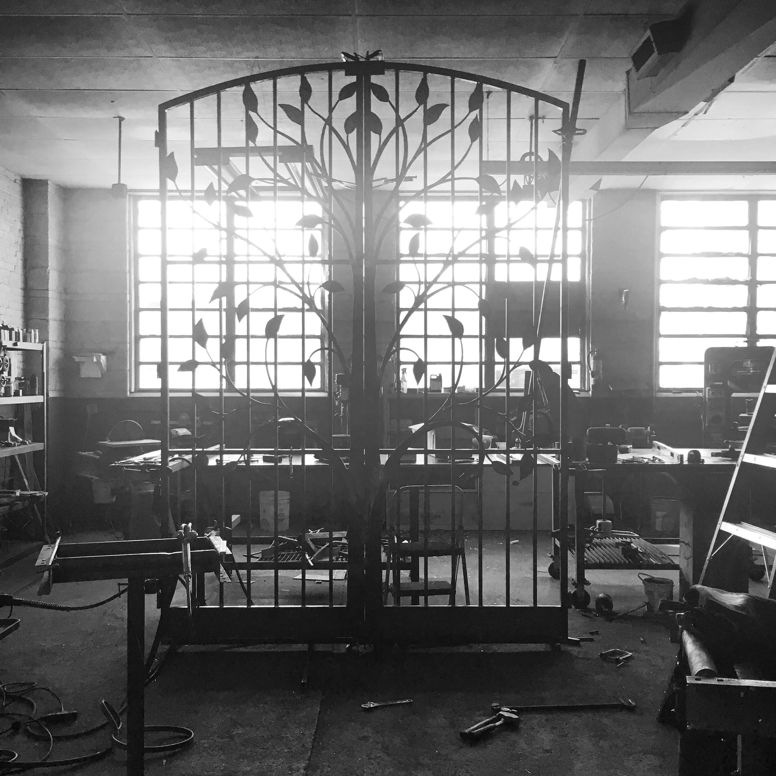 Custom Iron Tree Gate — Phoenix Handcraft