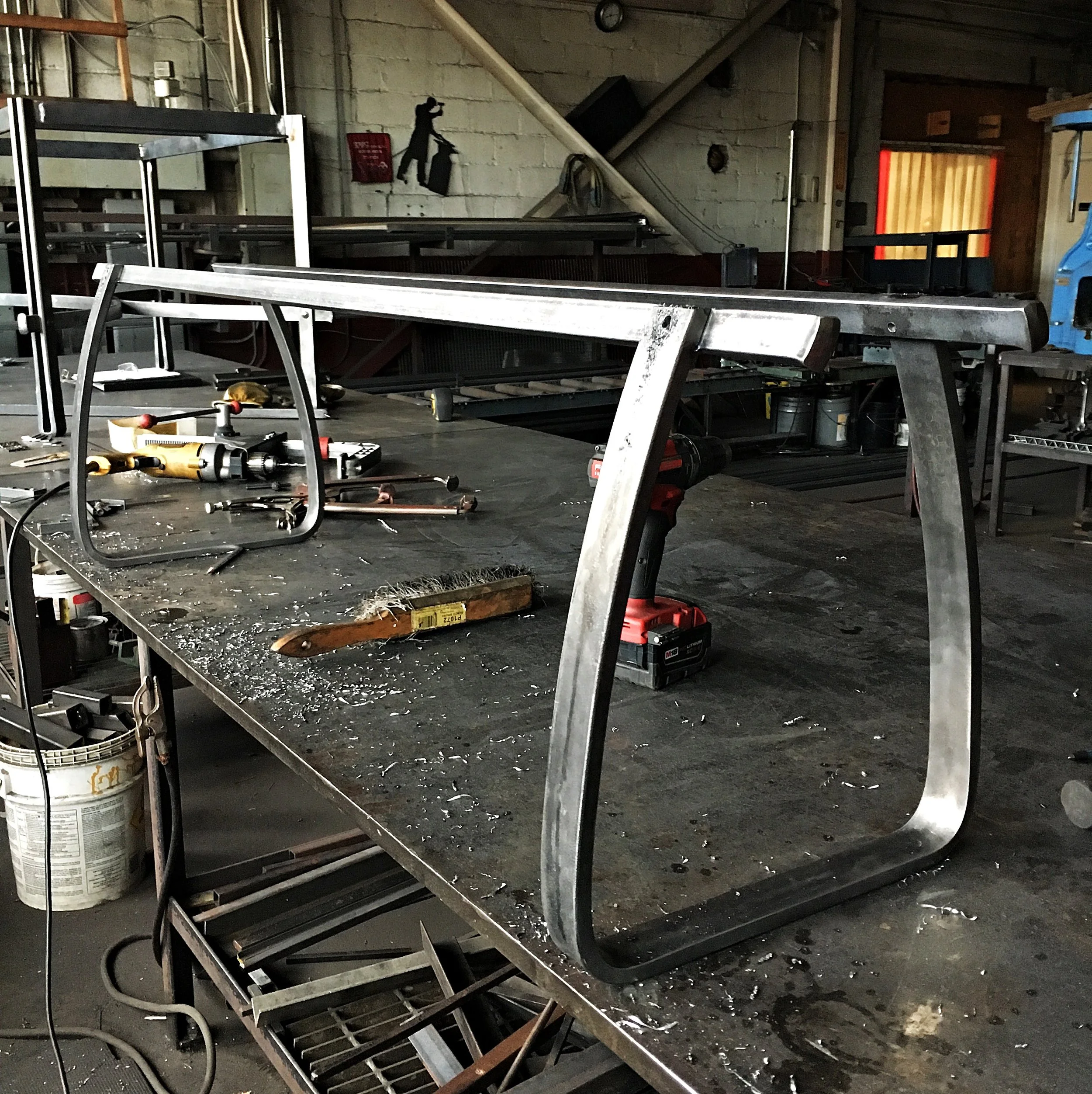 Custom Steel and Wood Dining Set — Phoenix Handcraft