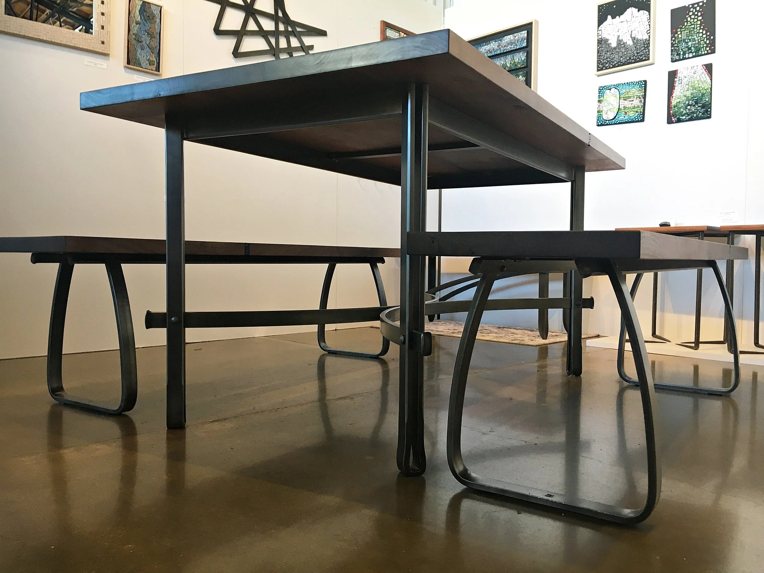 Custom Steel and Wood Dining Set — Phoenix Handcraft