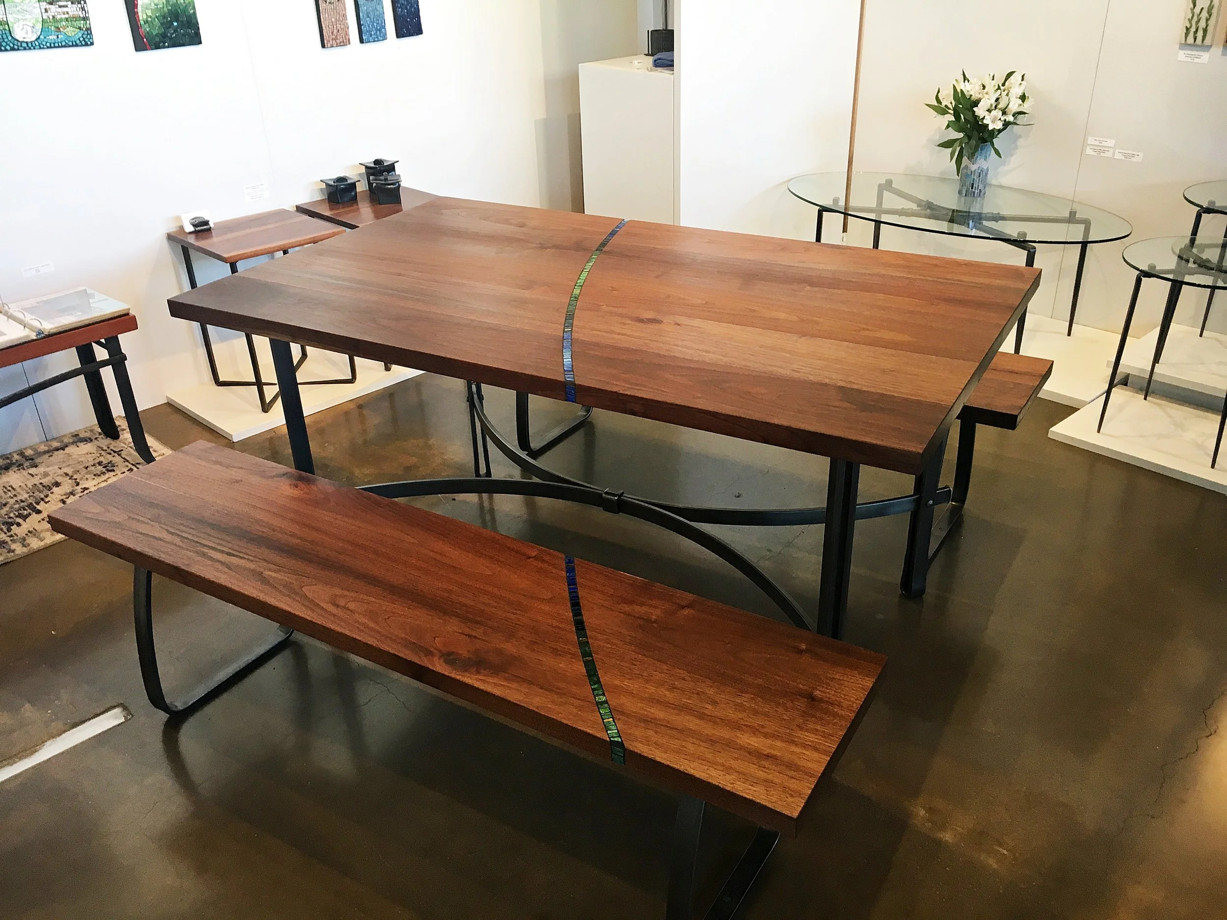 Custom Steel and Wood Dining Set — Phoenix Handcraft
