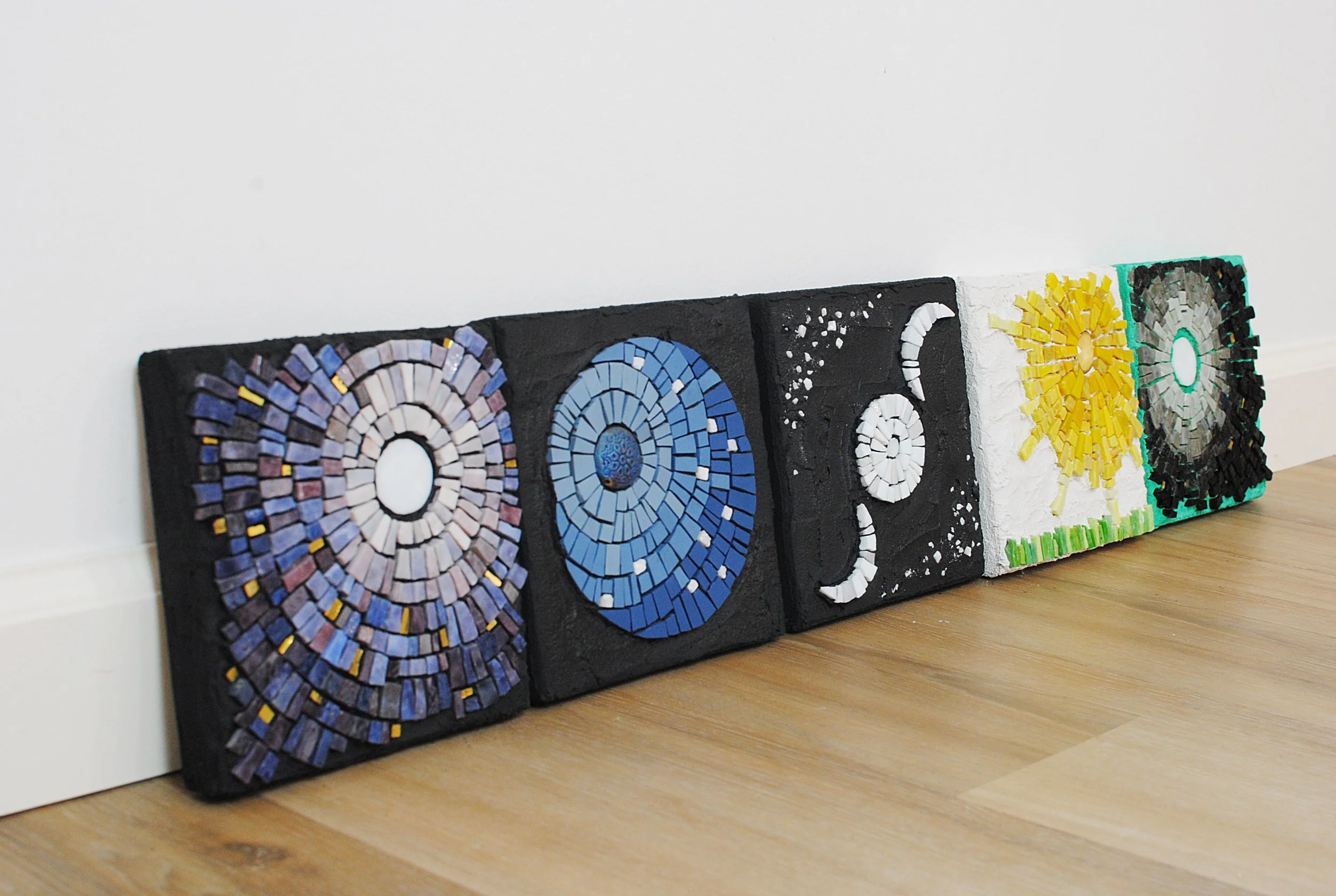 "Phases of the Moon" mosaic wall art — Phoenix Handcraft