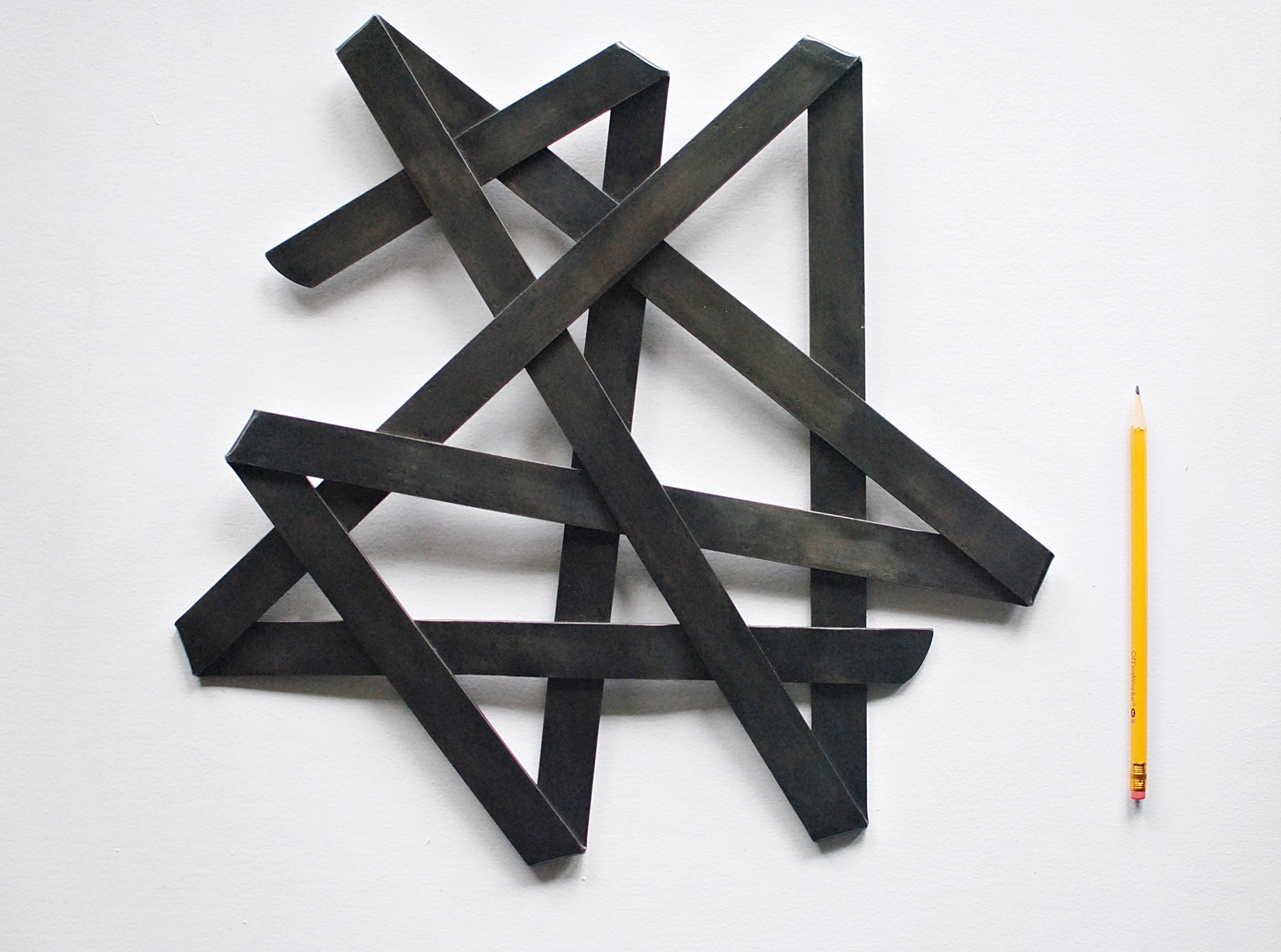 "Entangled #4" hand-forged steel wall sculpture — Phoenix Handcraft