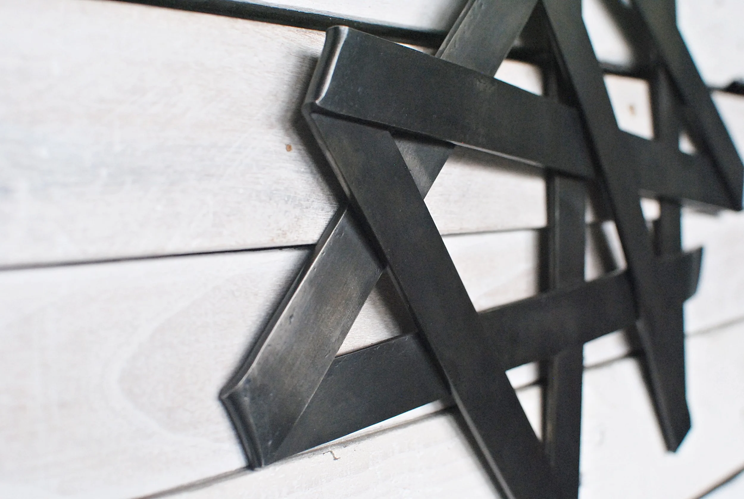 "Entangled #4" hand-forged steel wall sculpture — Phoenix Handcraft