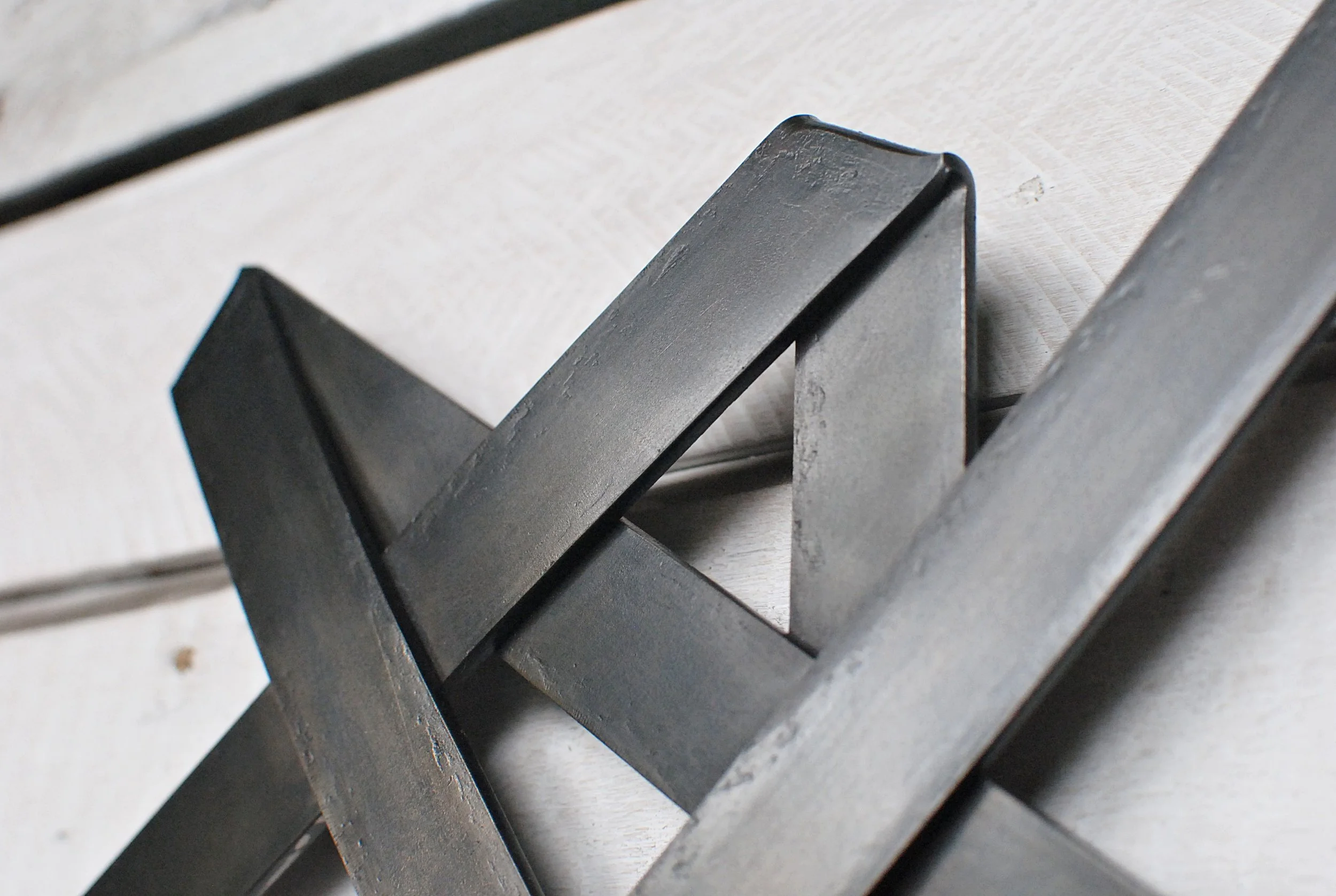 "Entangled #4" hand-forged steel wall sculpture — Phoenix Handcraft