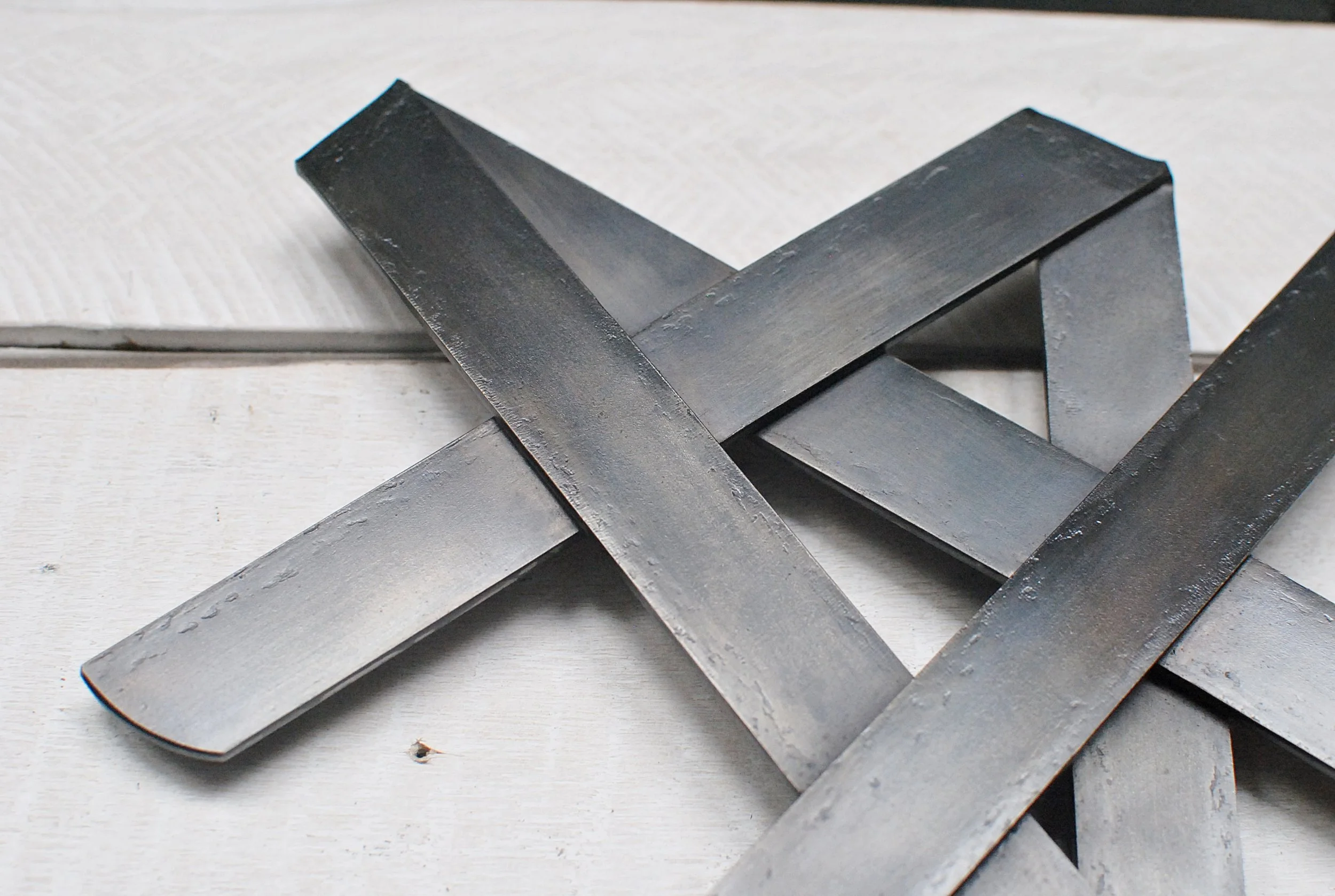 "Entangled #4" hand-forged steel wall sculpture — Phoenix Handcraft