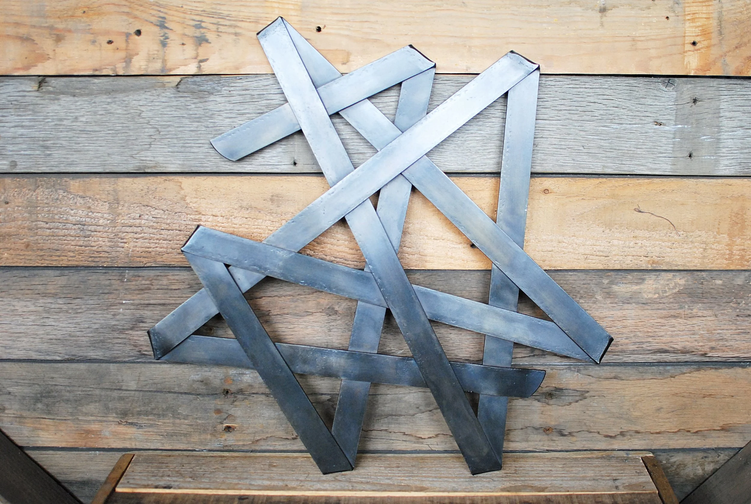 "Entangled #4" hand-forged steel wall sculpture — Phoenix Handcraft