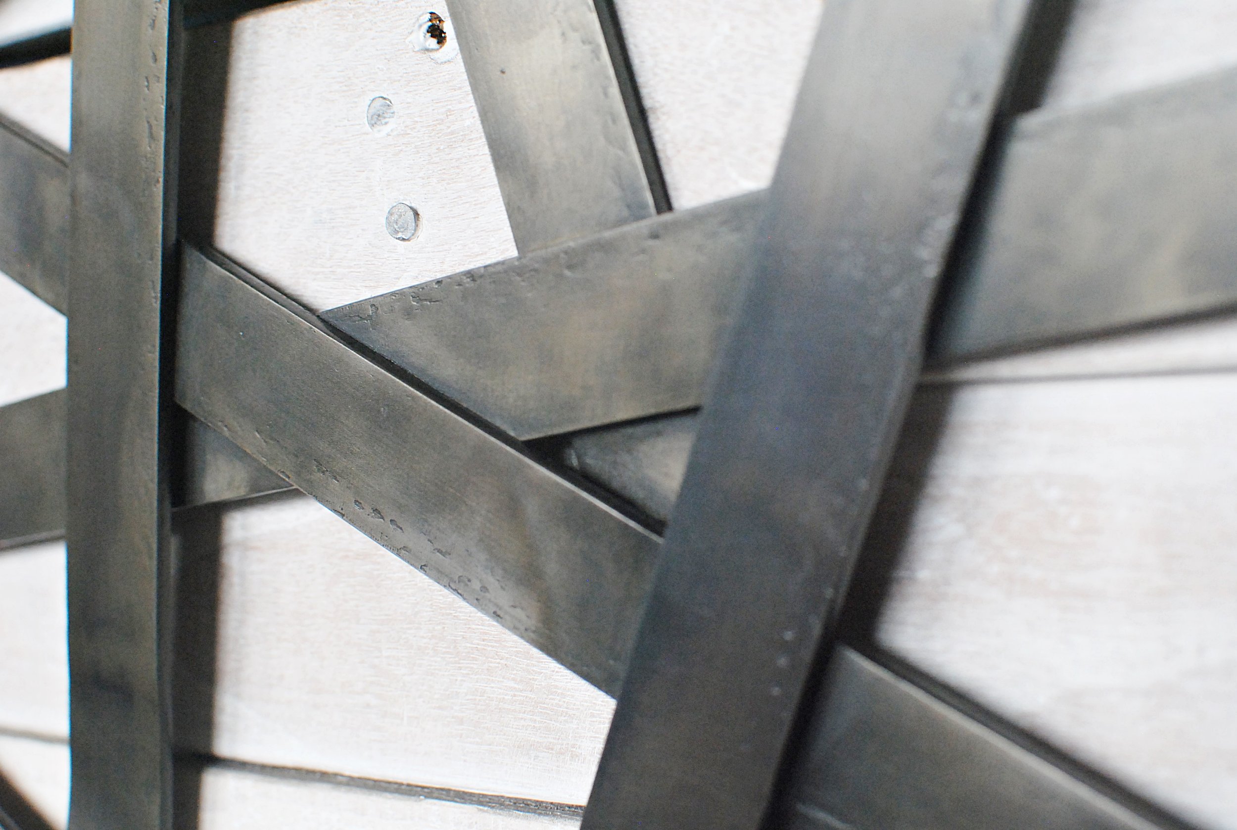 "Entangled #5" hand-forged steel wall sculpture — Phoenix Handcraft