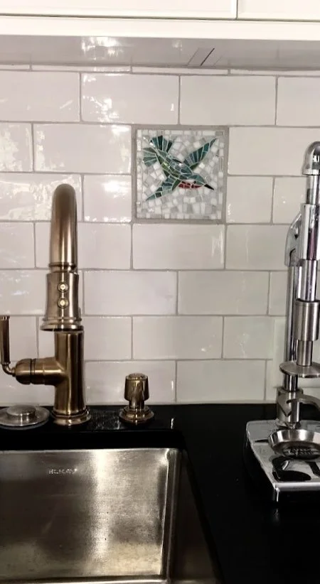 Hummingbird Mosaic for a Kitchen Backsplash — Phoenix Handcraft
