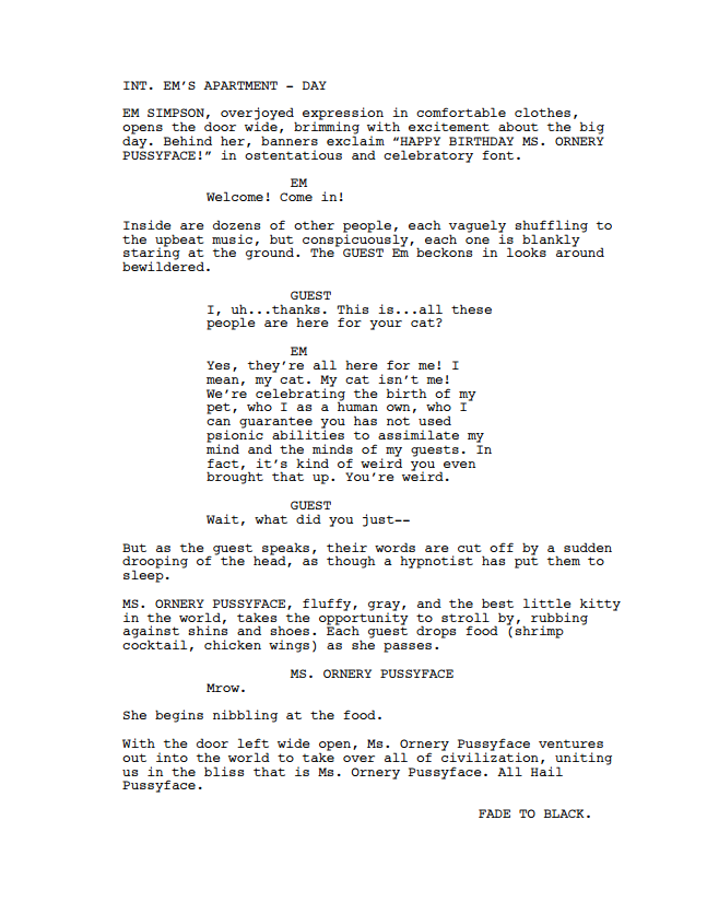 ONE PAGE SCREENPLAYS GALLERY — Our Broadcast Day - Esper Quinn, Audio ...