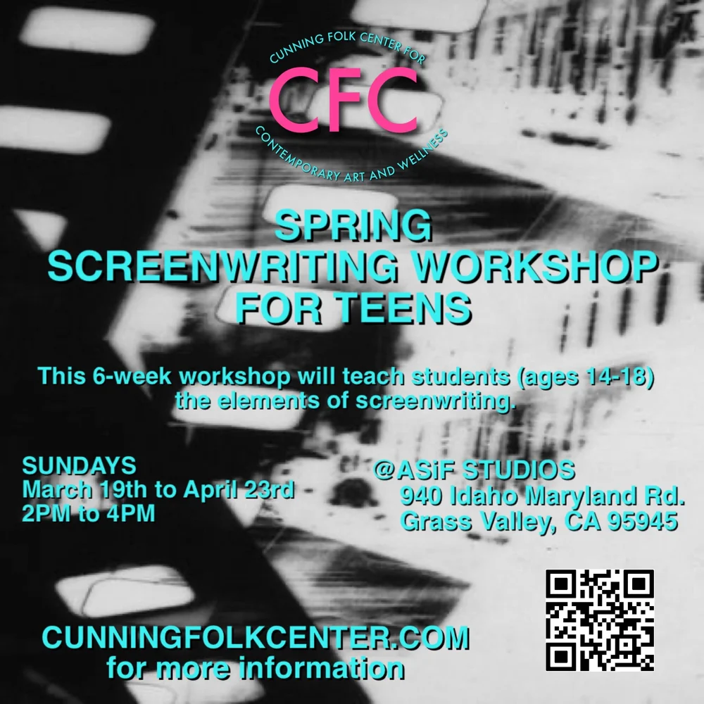 Screenwriting Workshop for Teens — Artists' Studio in the Foothills