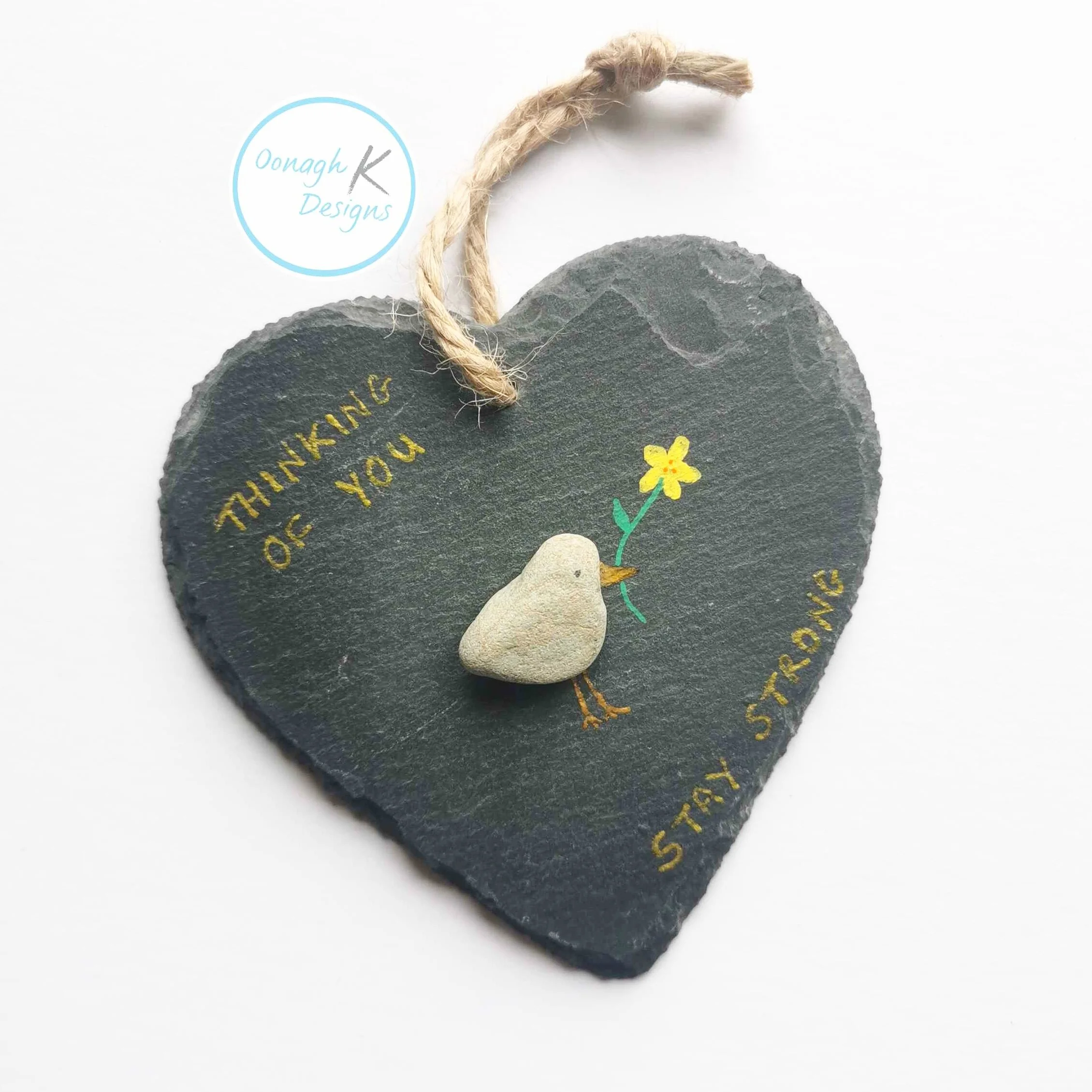 Slate Hearts — Oonagh K Designs Pebbleart