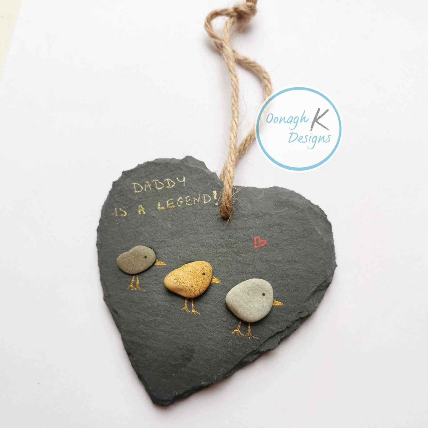 Slate Hearts — Oonagh K Designs Pebbleart