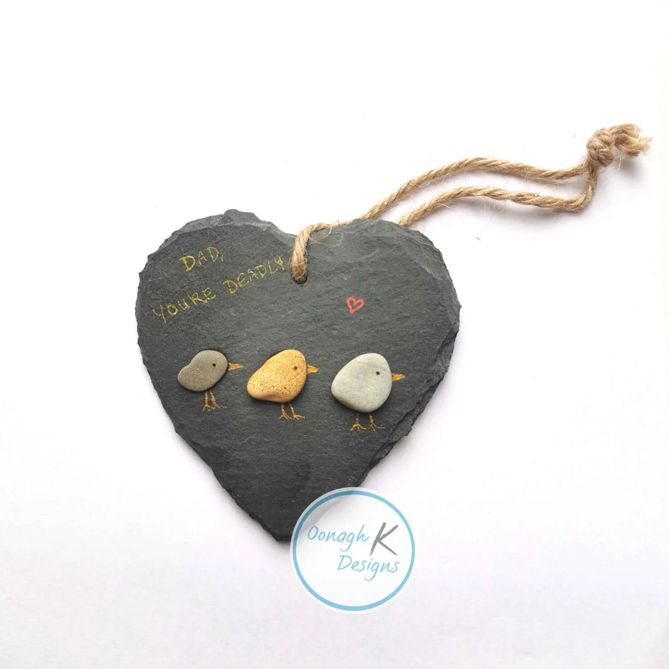 Slate Hearts — Oonagh K Designs Pebbleart