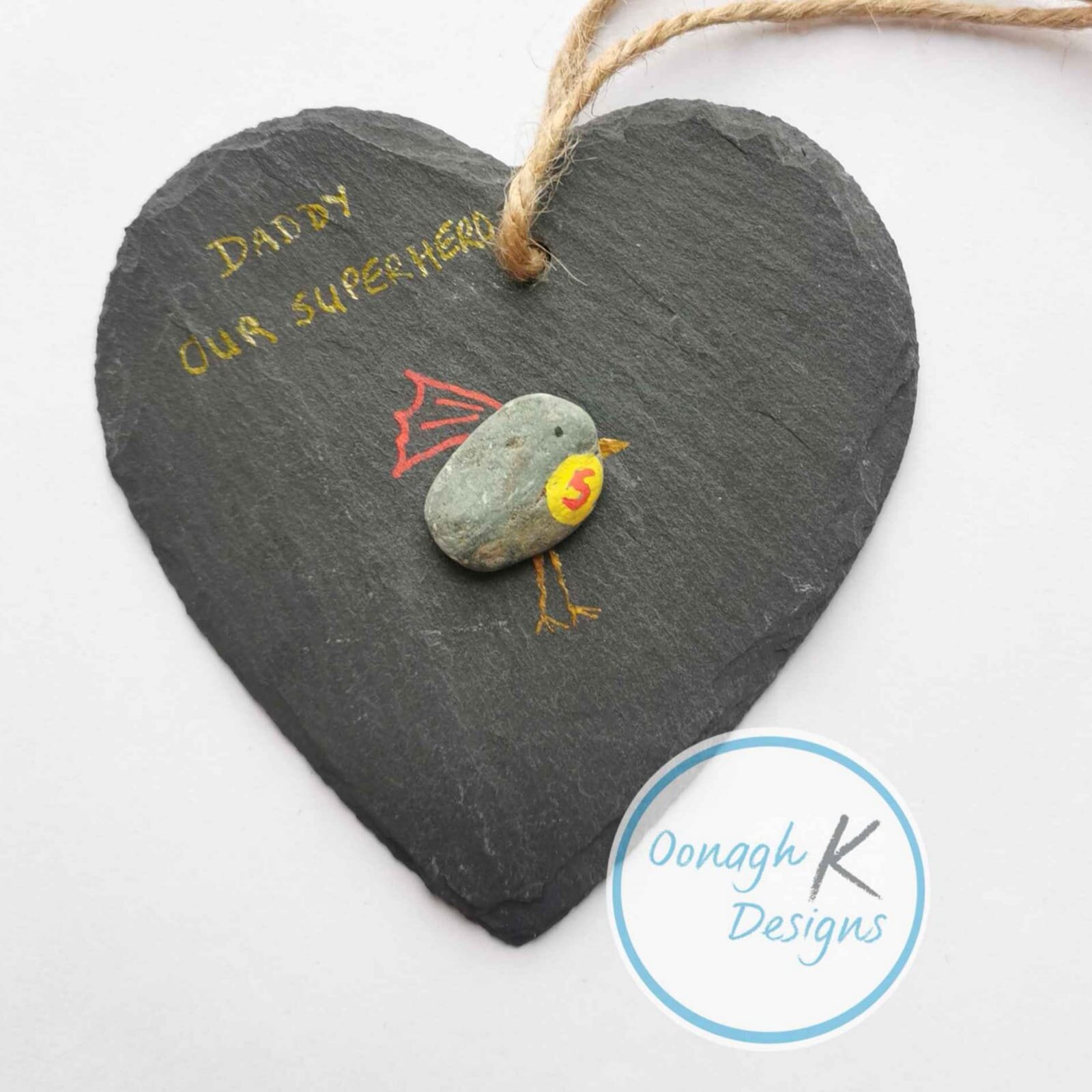Slate Hearts — Oonagh K Designs Pebbleart