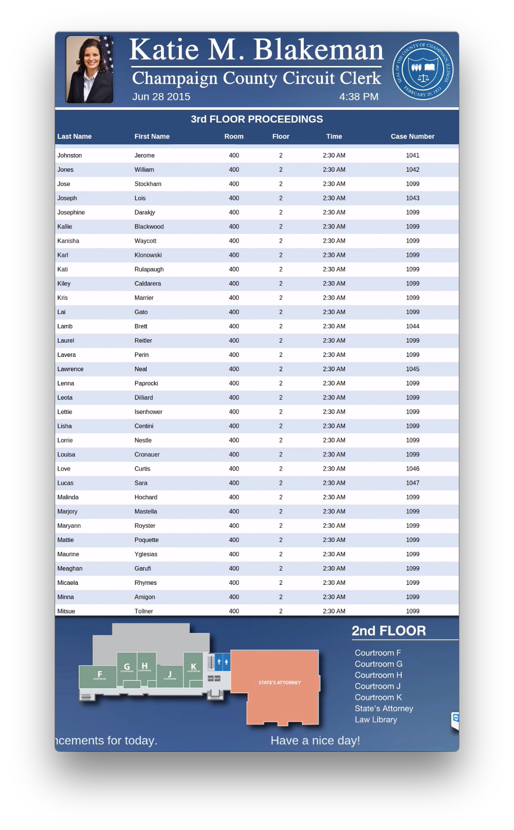 Electronic Dockets for Courthouses — AdGators