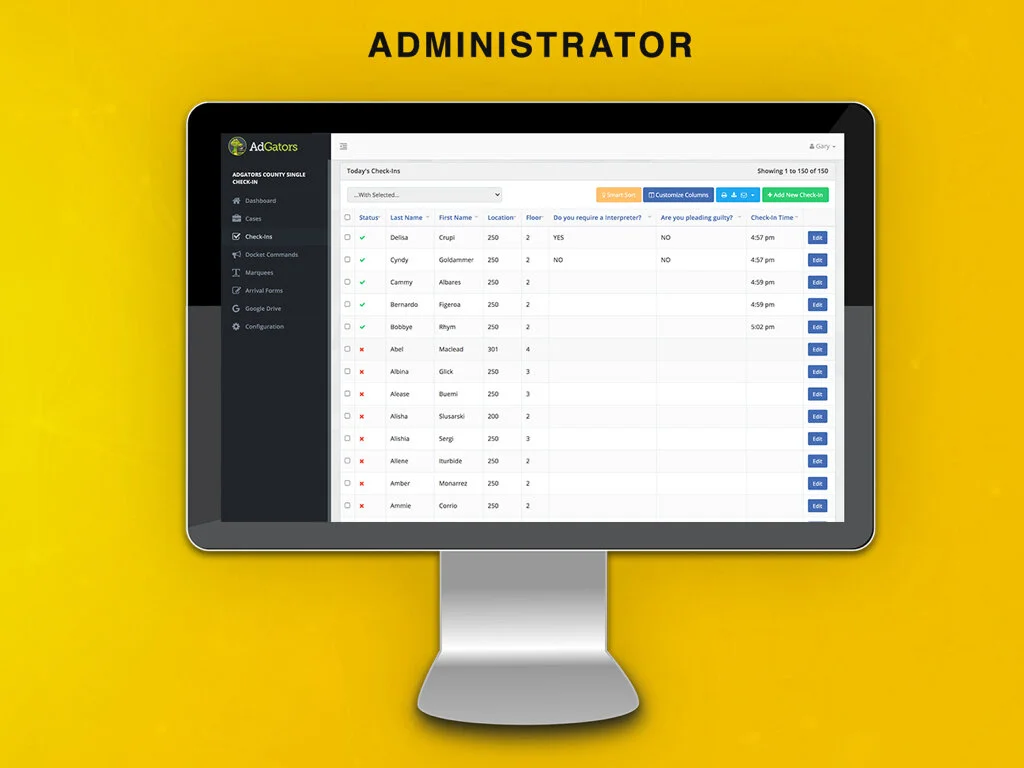 Interactive Check-in — AdGators