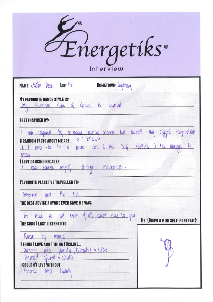 Energetiks talks with Ashleigh Ross — A Dancer's Life