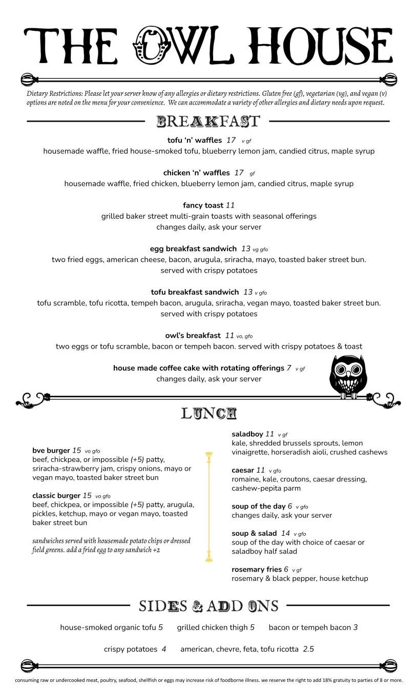 menu — The Owl House