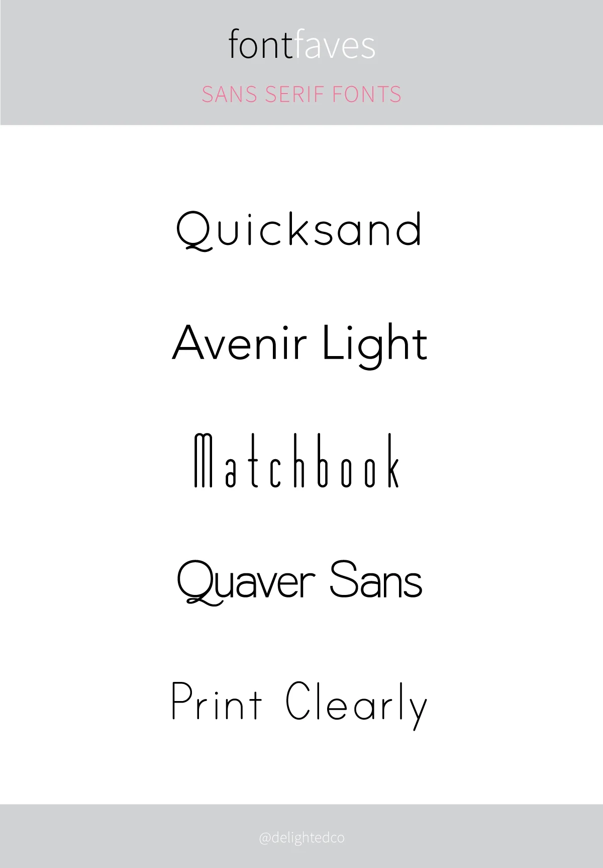 Font Faves: Simple Sans Serif — Amanda Gomes Art + Design
