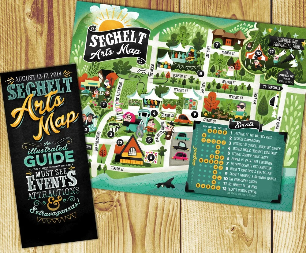 Fun New Illustrated Map — Jana Curll Illustration