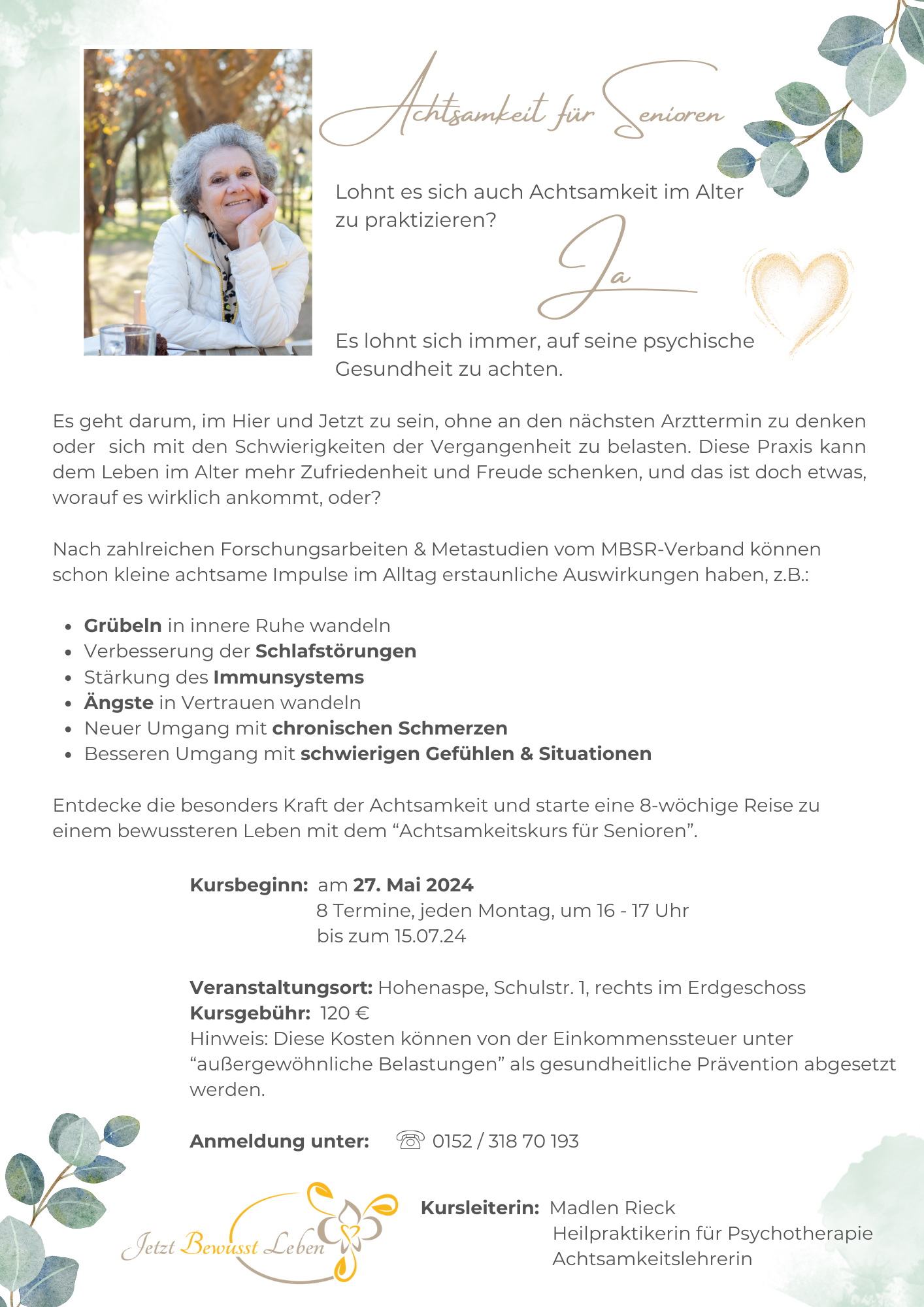 Achtsamkeitskurs für Senioren zur Unterstützung bei Schlafstörungen ...