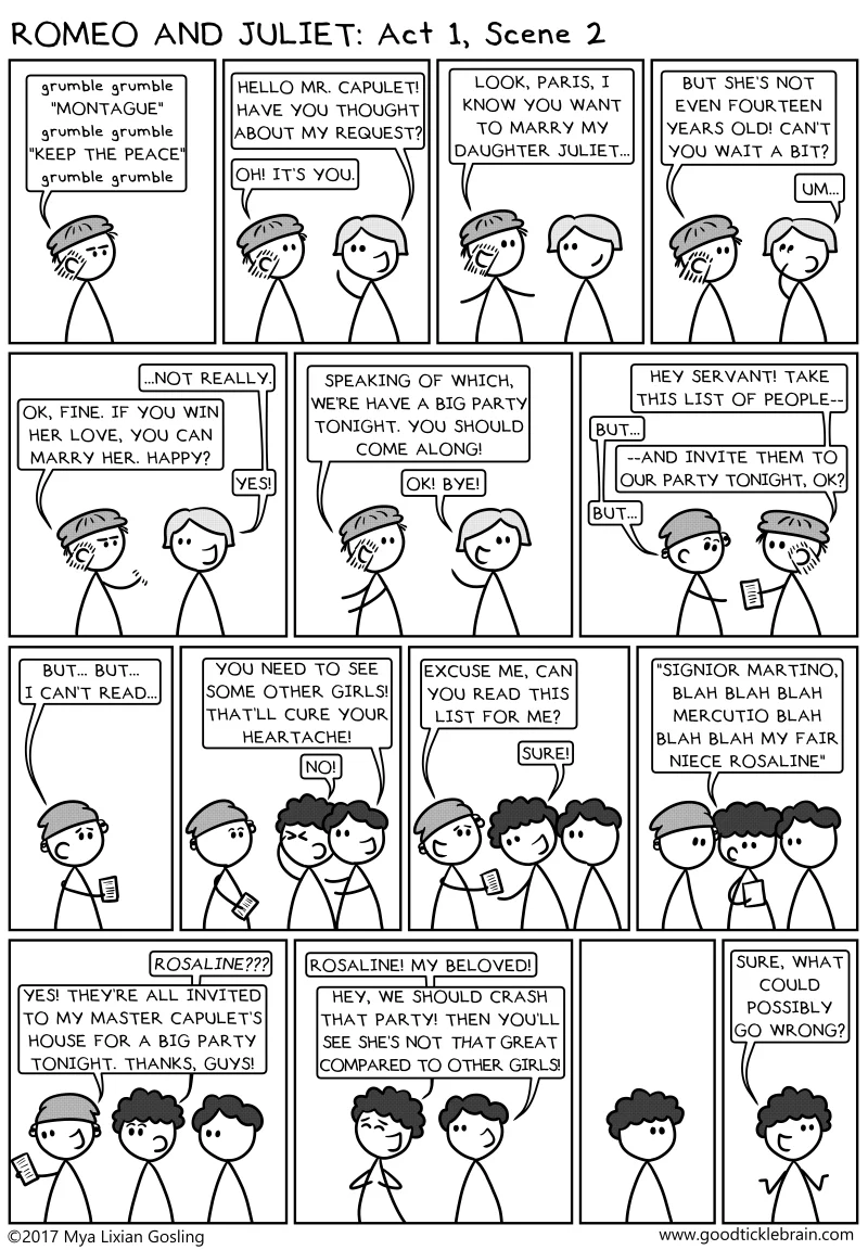 Romeo and Juliet: Act 1, Scene 2 — Good Tickle Brain