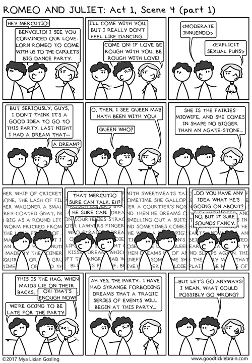 Romeo and Juliet: Act 1, Scene 4 (part 1) — Good Tickle Brain