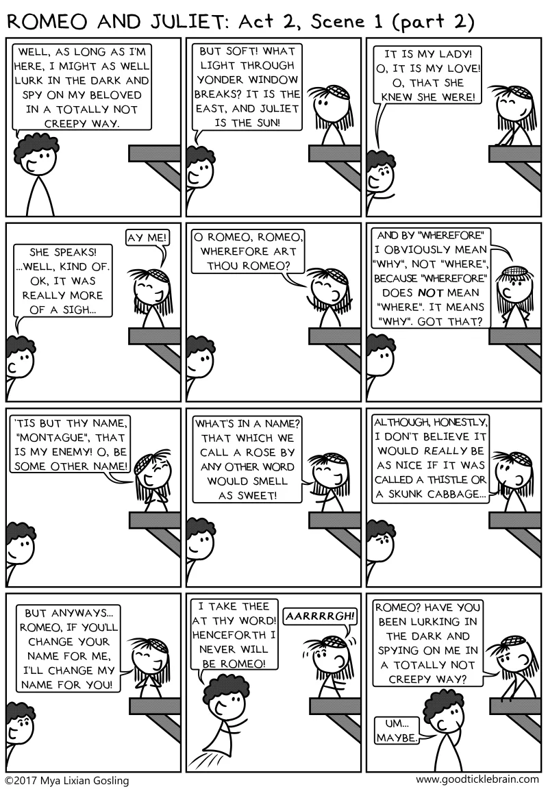 Romeo and Juliet: Act 2, Scene 1 (part 2) — Good Tickle Brain