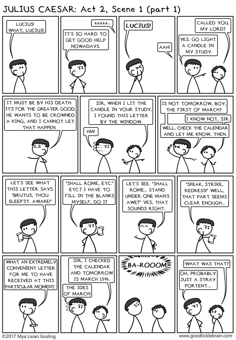 Julius Caesar: Act 2, Scene 1 (part 1) — Good Tickle Brain