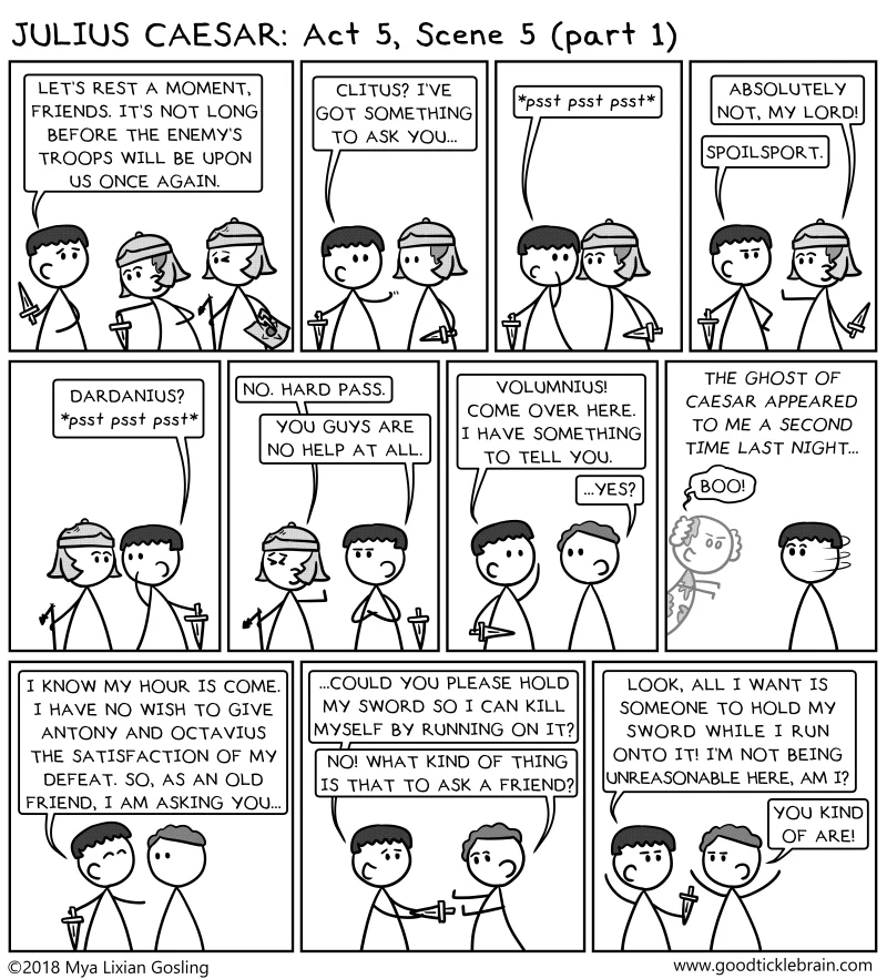 Julius Caesar: Act 5, Scene 5 (part 1) — Good Tickle Brain