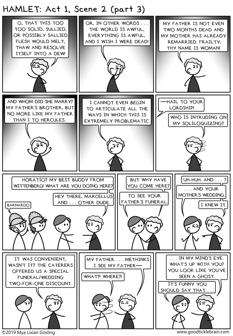 A Stick-Figure Hamlet: Act 1, Scene 2 (part 3) — Good Tickle Brain