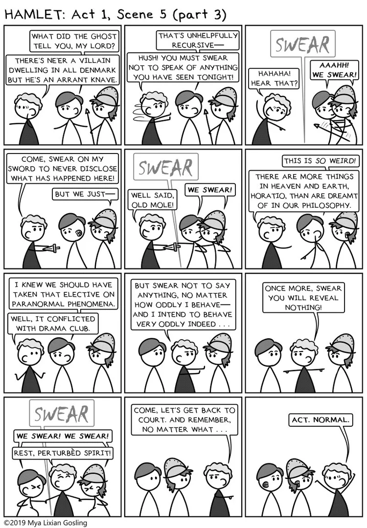 A Stick-Figure Hamlet: Act 1, Scene 5 (part 3) — Good Tickle Brain