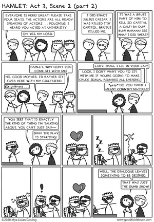 A Stick-Figure Hamlet: Act 3, Scene 2 (part 2) — Good Tickle Brain
