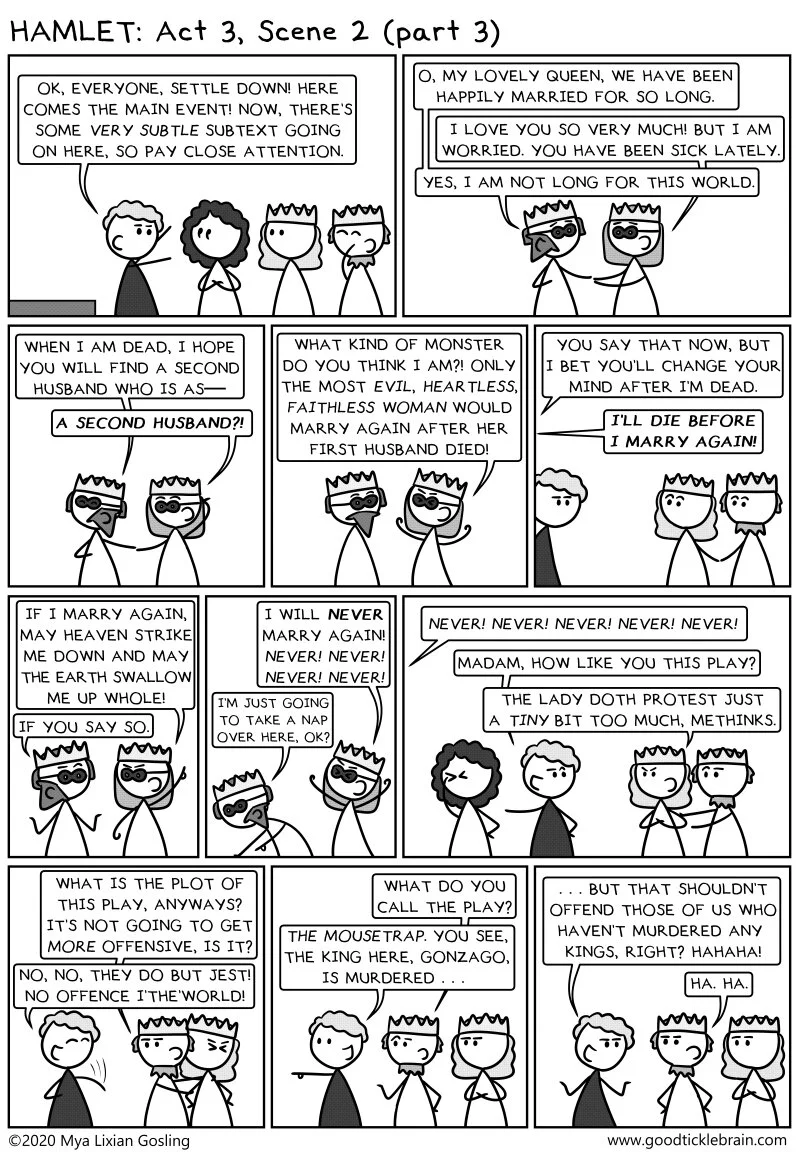 A Stick-Figure Hamlet: Act 3, Scene 2 (part 3) — Good Tickle Brain