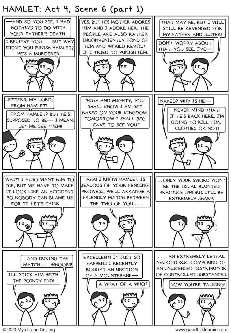 A Stick-Figure Hamlet: Act 4, Scene 6 (part 1) — Good Tickle Brain