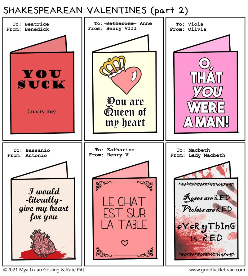 Shakespearean Valentines (part 2) — Good Tickle Brain