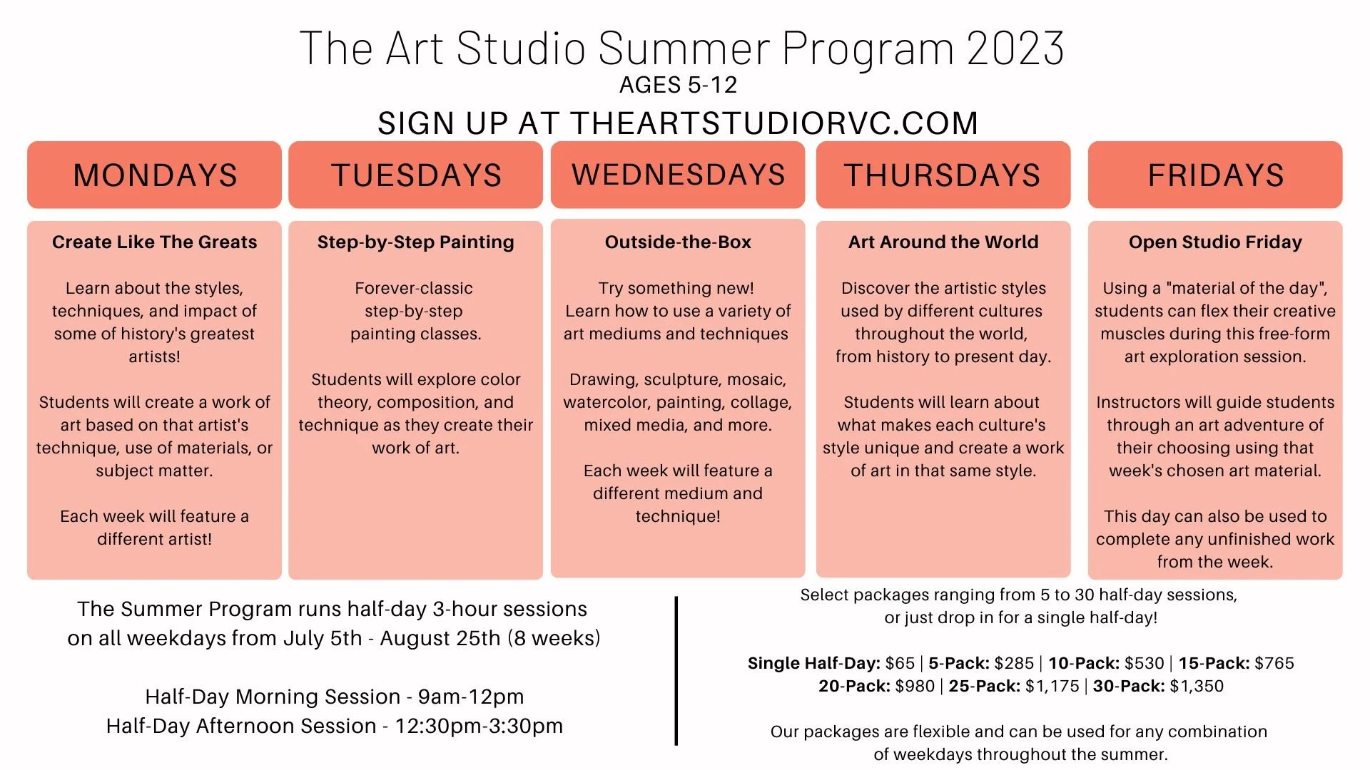Summer Program — The Art Studio