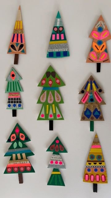 Mixed Media - Collage Trees — The Art Studio