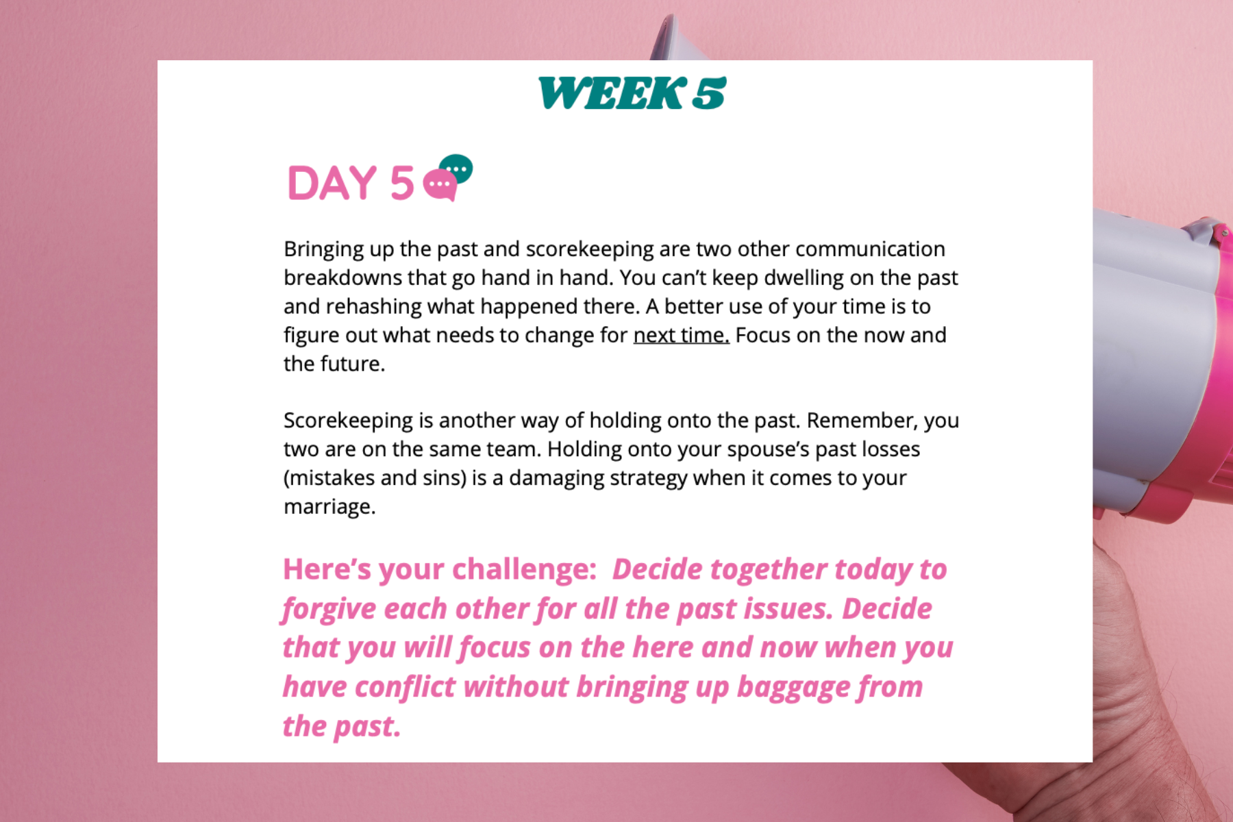 30 Day Communication Challenge — Awesome Marriage — Marriage ...