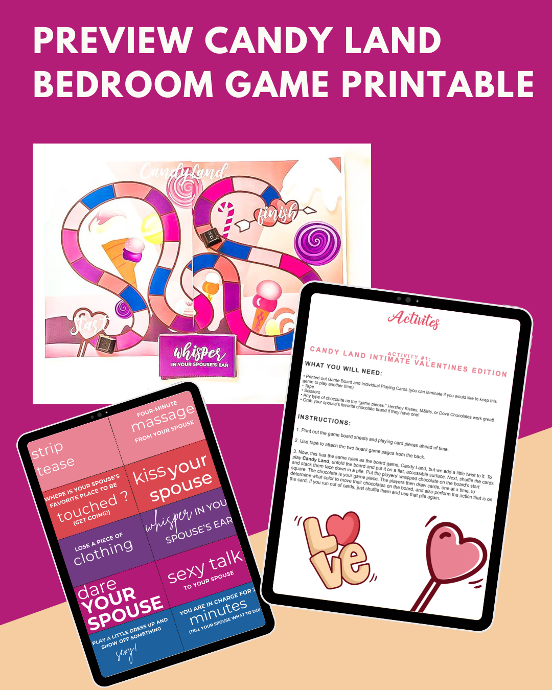 Free Candy Land Intimate Game For Couples — Awesome Marriage — Marriage ...